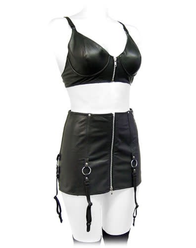 Leather Garter Mini Skirt Passional Boutique