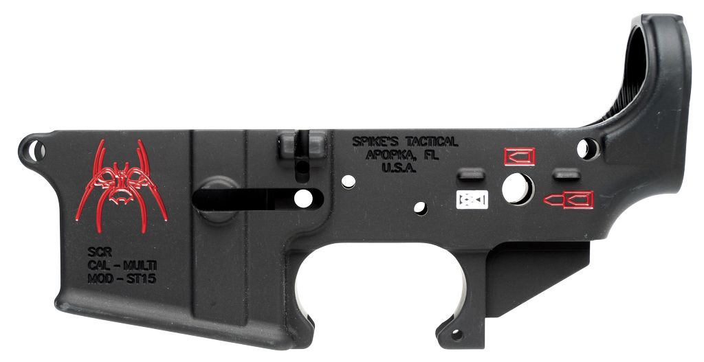 Spikes Tactical Lower Forged Spider Multi Caliber AR Platform Black Spikes Tactical Lower Forged Spider Multi Caliber AR Platform Black