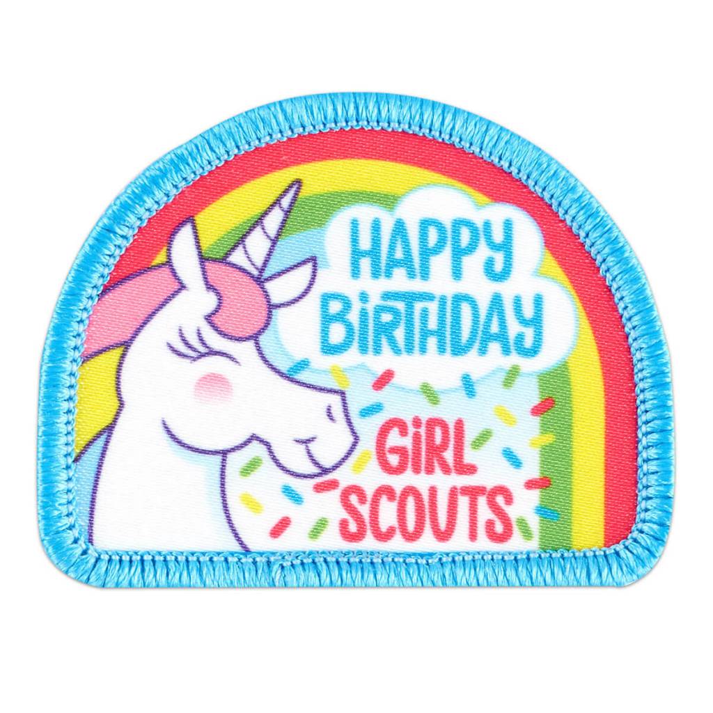 Girl Scouts Of The Usa Happy Birthday Unicorn Sew On Fun Patch Girl