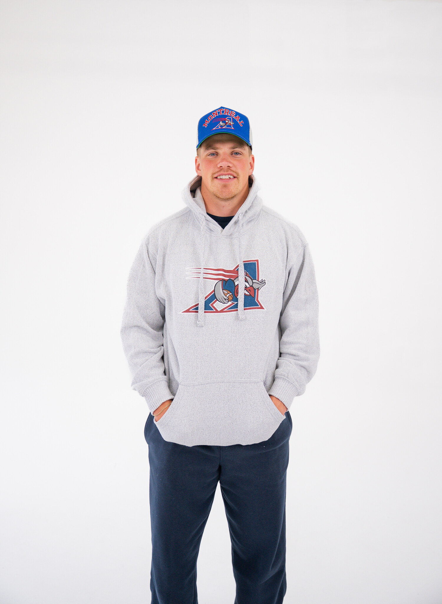 HOODIE GRIS ERIC LOGO 2000 -TT2025 - Les Alouettes de Montréal