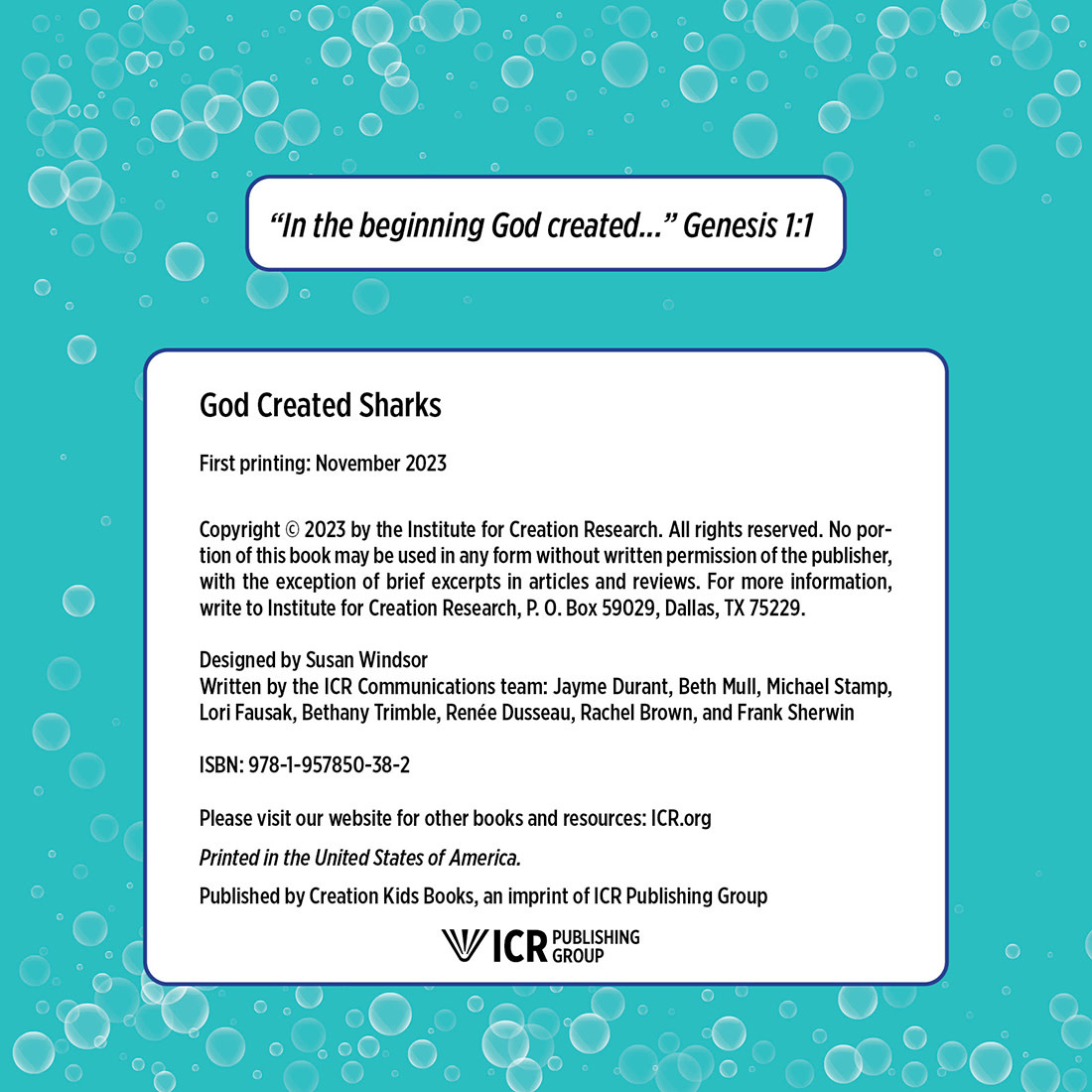 God Created Sharks - Institute for Creation Research