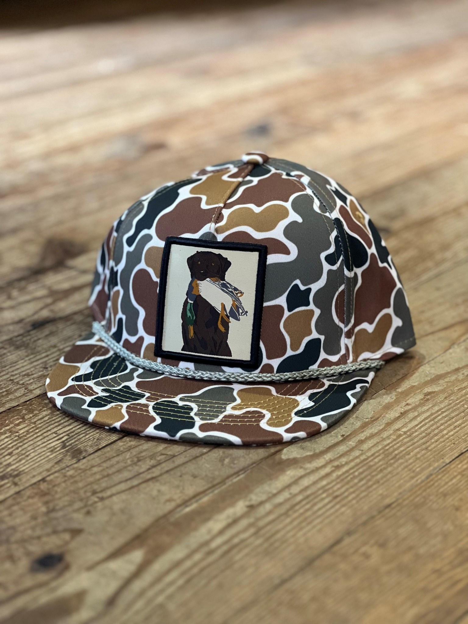 AIX Old School Chocolate Lab Rope Hat - Papa's General Store