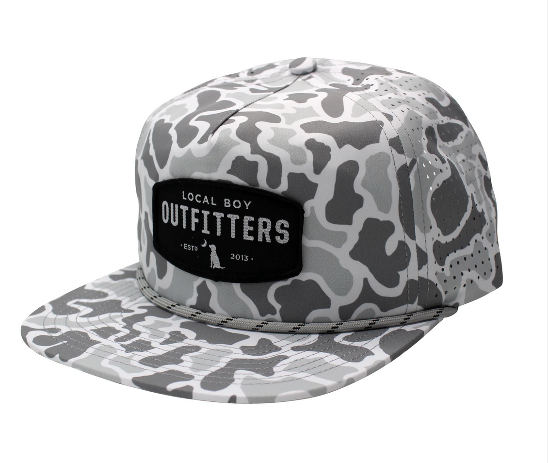 Local Boy Outfitters Local Boy Woven Patch Perforated LP Rope Hat White ...