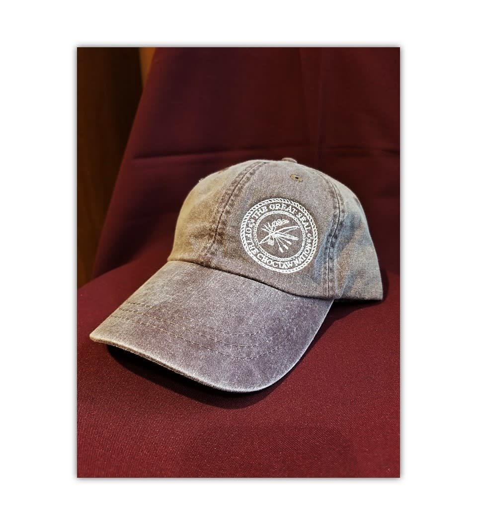 Full Back Logo Hats w/Seal Brown - The Choctaw Store