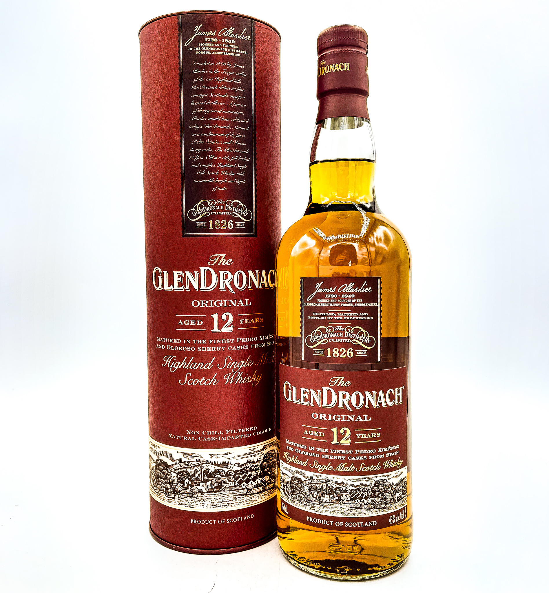 GLENDRONACH 12YR SINGLE MALT SCOTCH WHISKY HIGHLAND 750ML - Grapes & Grains
