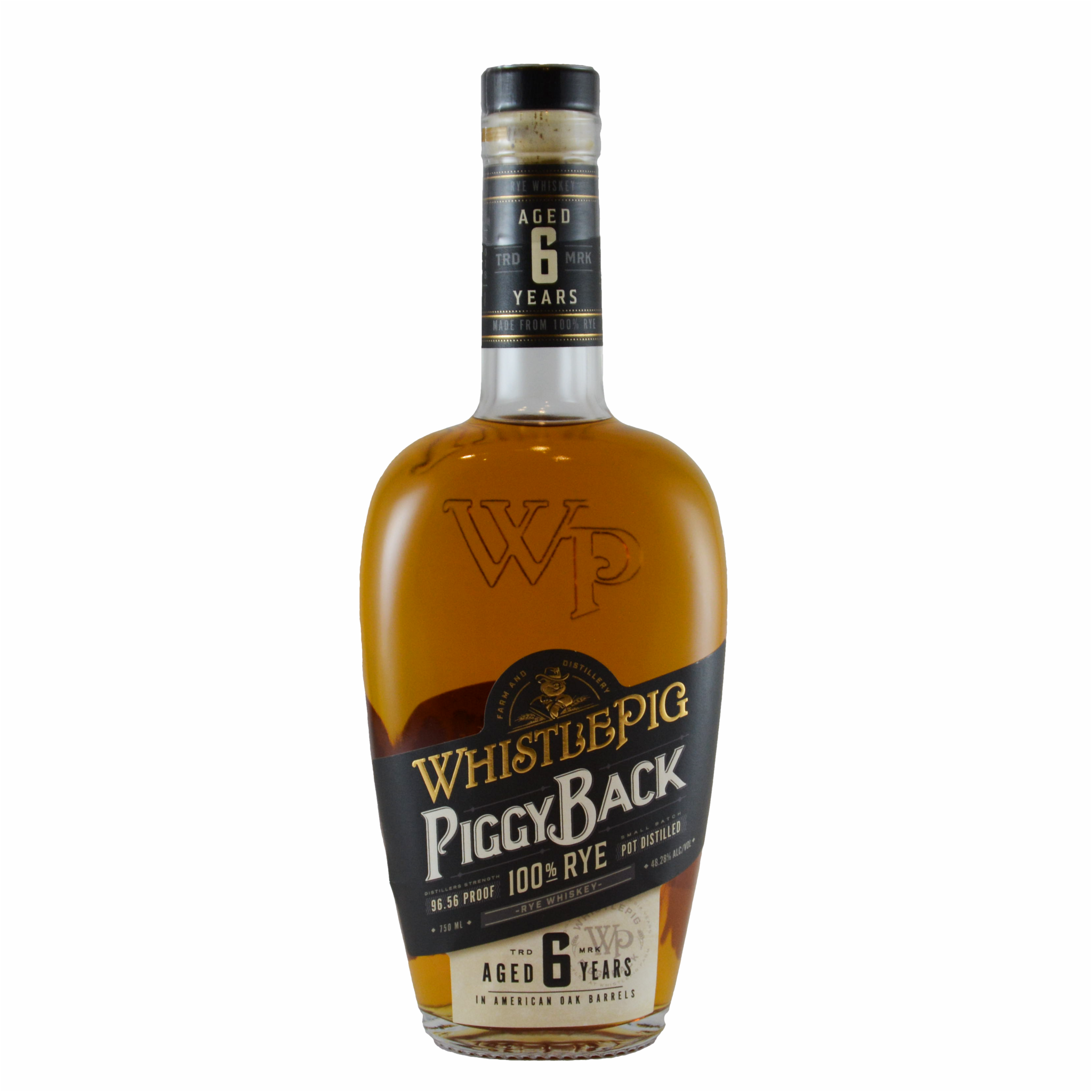 WHISTLEPIG 'PIGGYBACK' 6YR RYE WHISKEY CANADA 750ML - Grapes & Grains