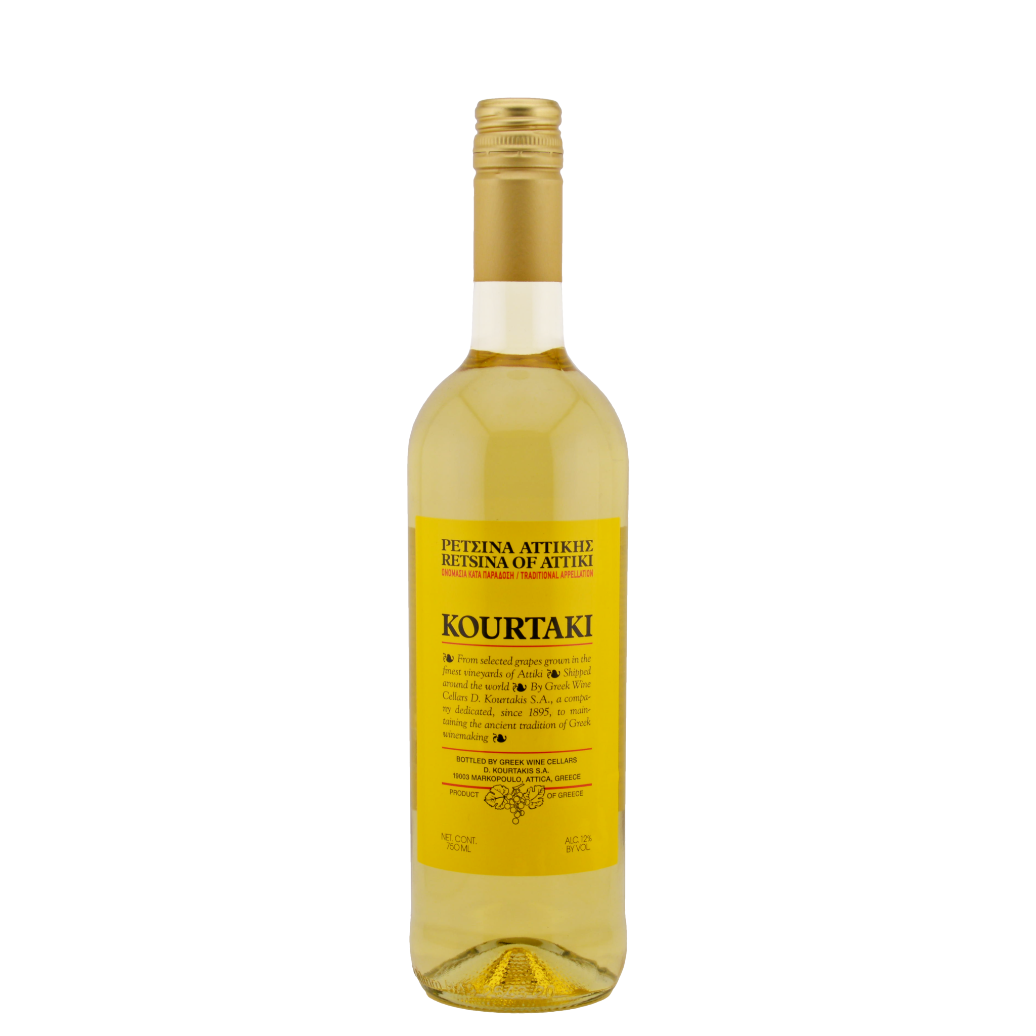 KOURTAKI RETSINA 750ML - Grapes & Grains
