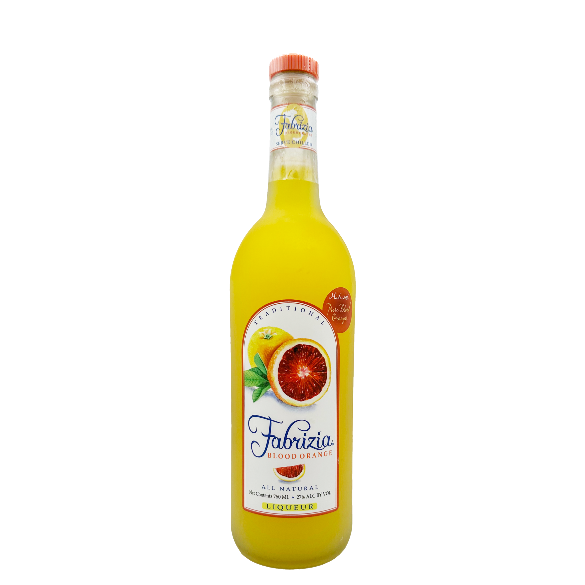 FABRIZIA BLOOD ORANGE ORANGECELLO 750ML - Grapes & Grains