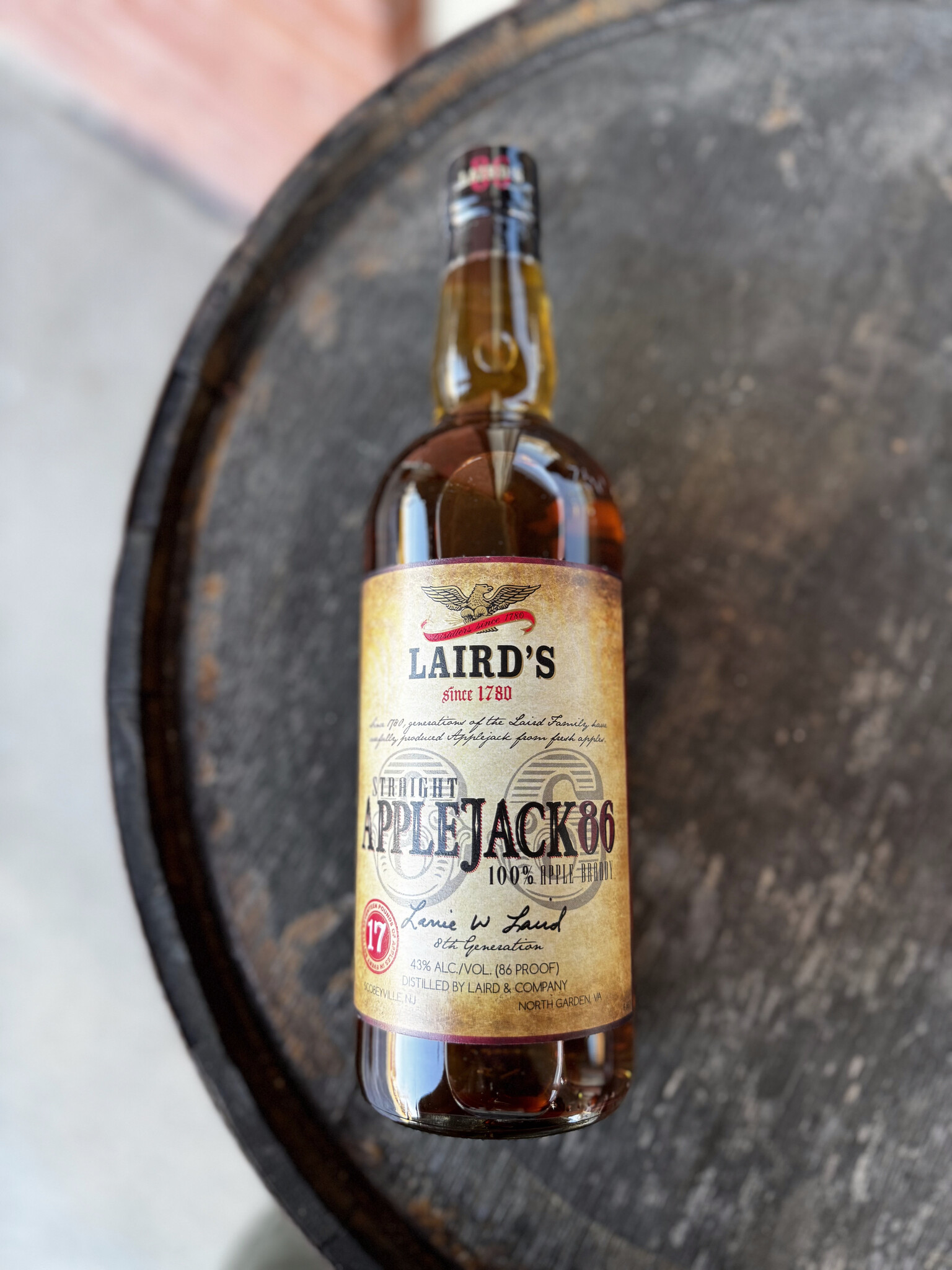 LAIRD'S APPLEJACK 86 STRAIGHT APPLE BRANDY NEW JERSEY 750ML - Grapes ...