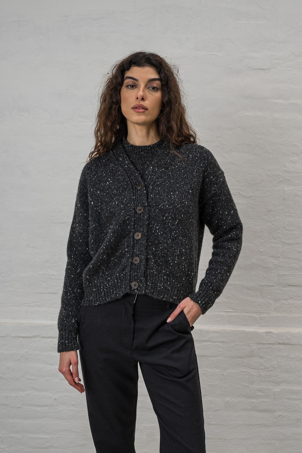 mj watson 100% cashmere cardi - 3 singing birds