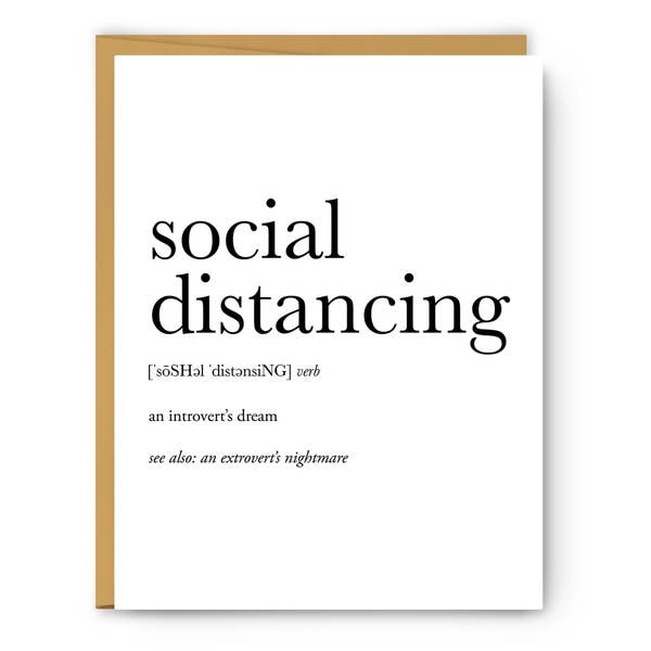 MH Card - Definition - Social Distancing - Maze Home Store
