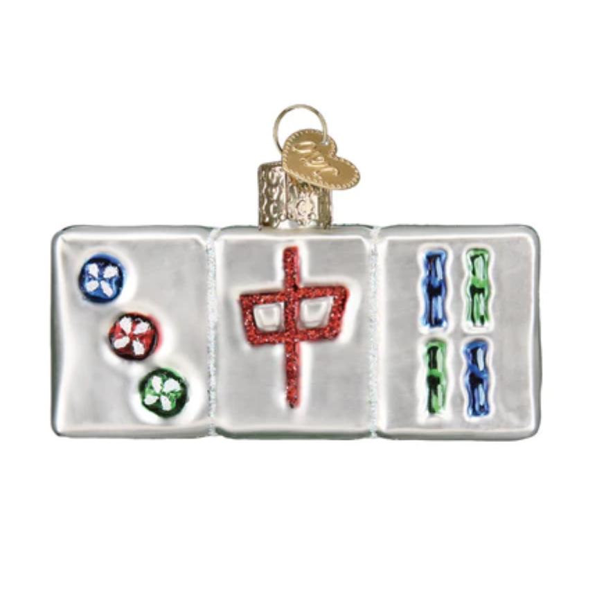 Ornament - Blown Glass - Mahjong - Maze Home Store
