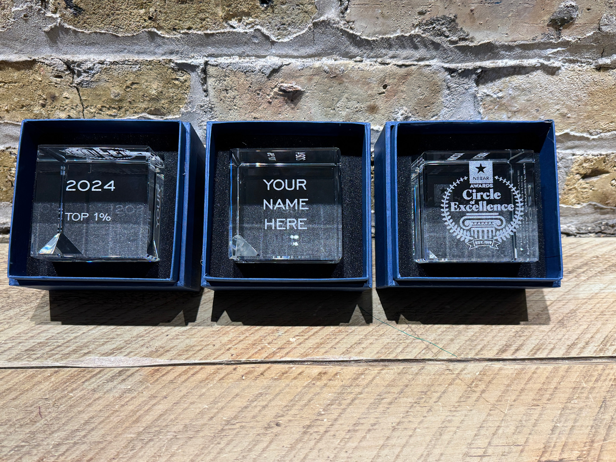 Personalized Crystal 3" Cube - Airflyte - Maze Home Store