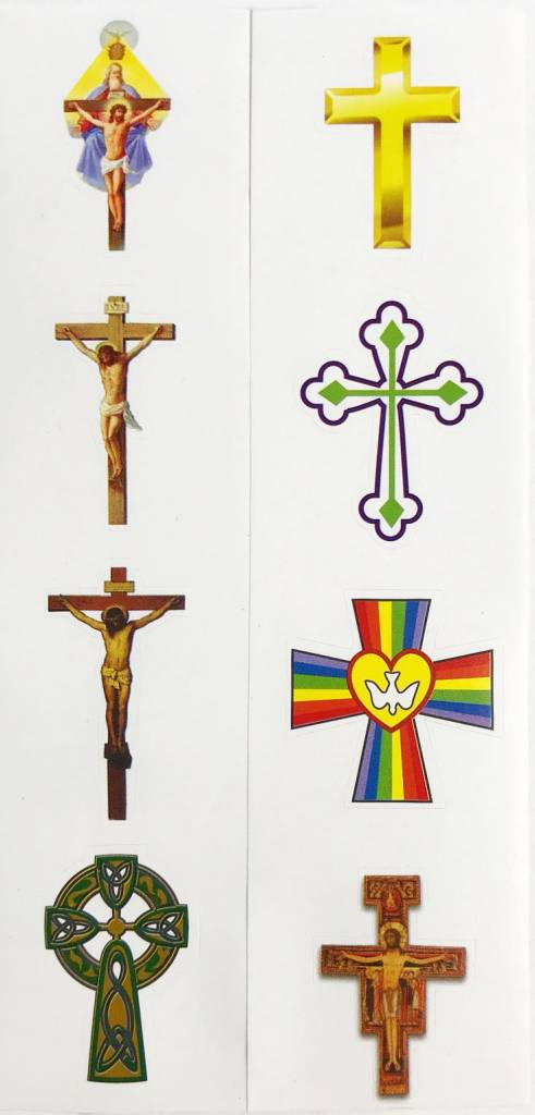 8 Assorted Cross Stickers - The ACTS Mission Store