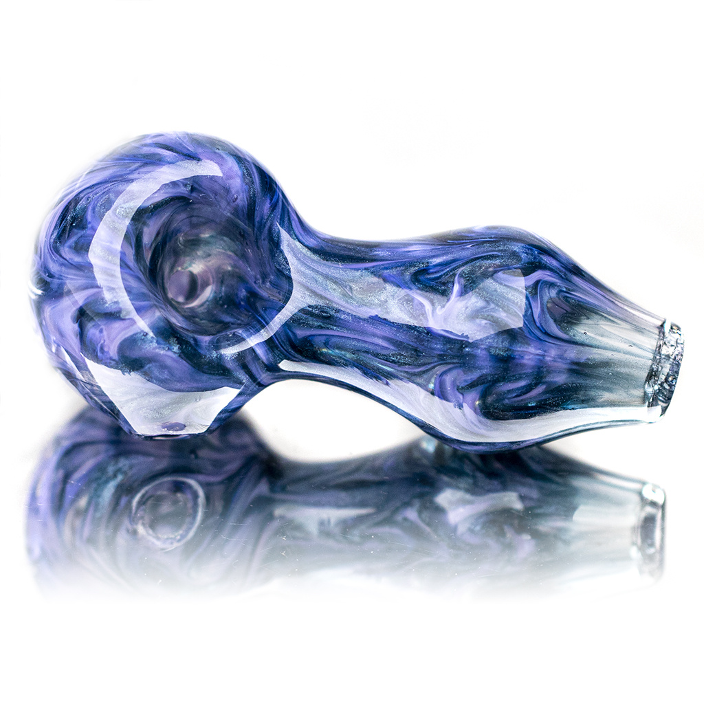 4" LILAC SWIRL Glass Dry pipe by California Glass - Witch DR