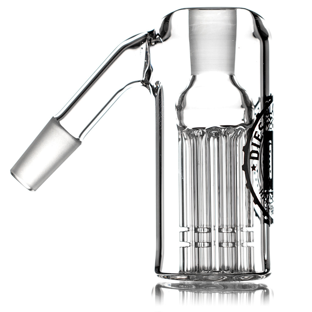 14mm 45 Degree Ashcatcher with 8-Arm Tree Perc by Diesel Glass - Witch DR