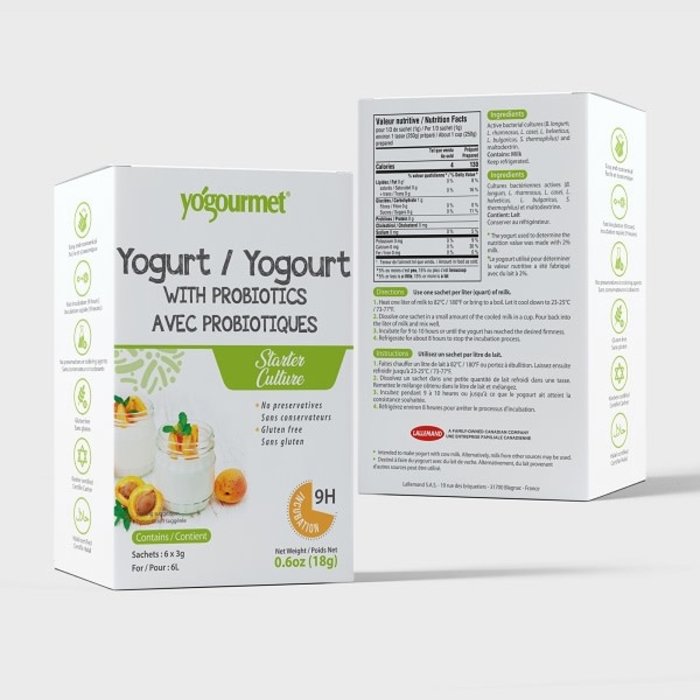 Culture De Yogourt 6 Sachets X 3g contient Du Lait Yogourmet Eco Culture De Yogourt 6 Sachets X 3g contient Du Lait Yogourmet Eco