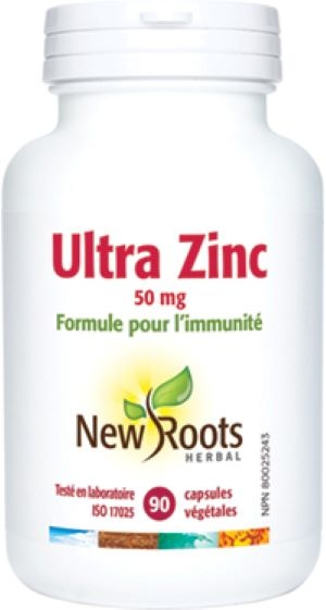 Ultra Zinc 50mg, 90 capsules - New Roots Herbal - Achat en ligne - Eco ...