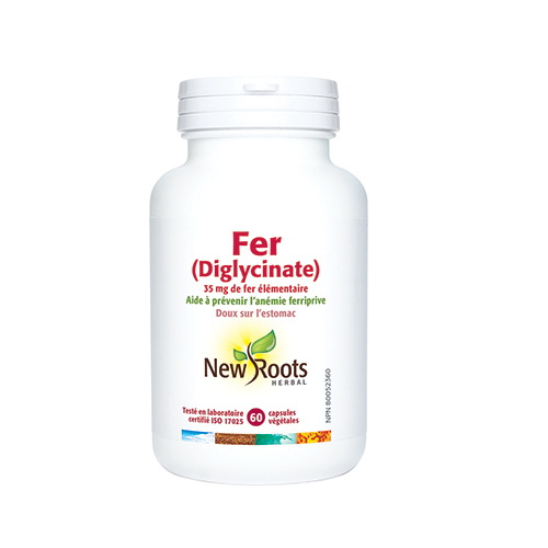 Fer (Digyclinate) 35mg 60 caps - New Roots - Livraison rapide au Qc ...