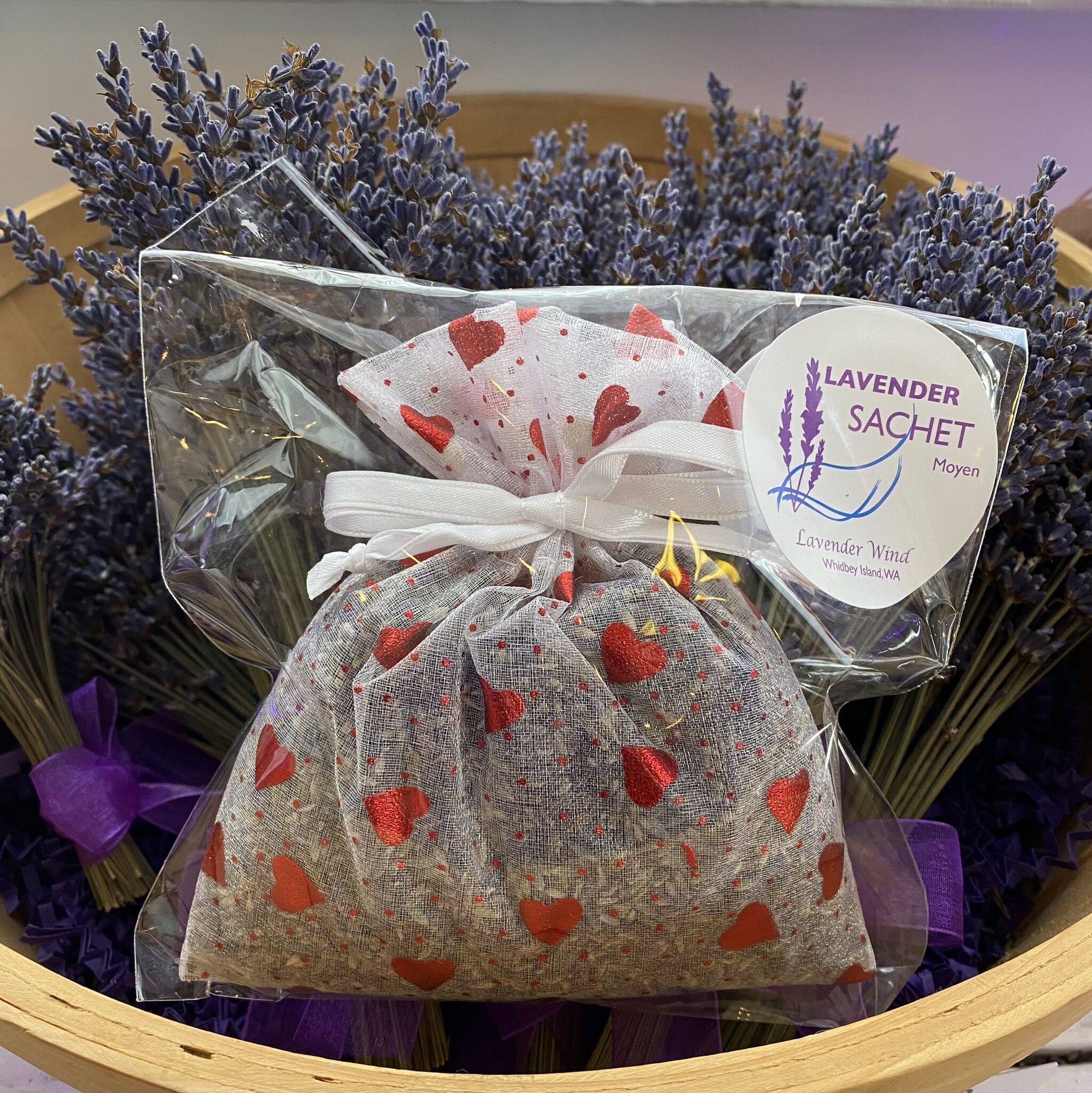 Lavender Sachet, Moyen - Heart | Lavender Wind - Lavender Wind