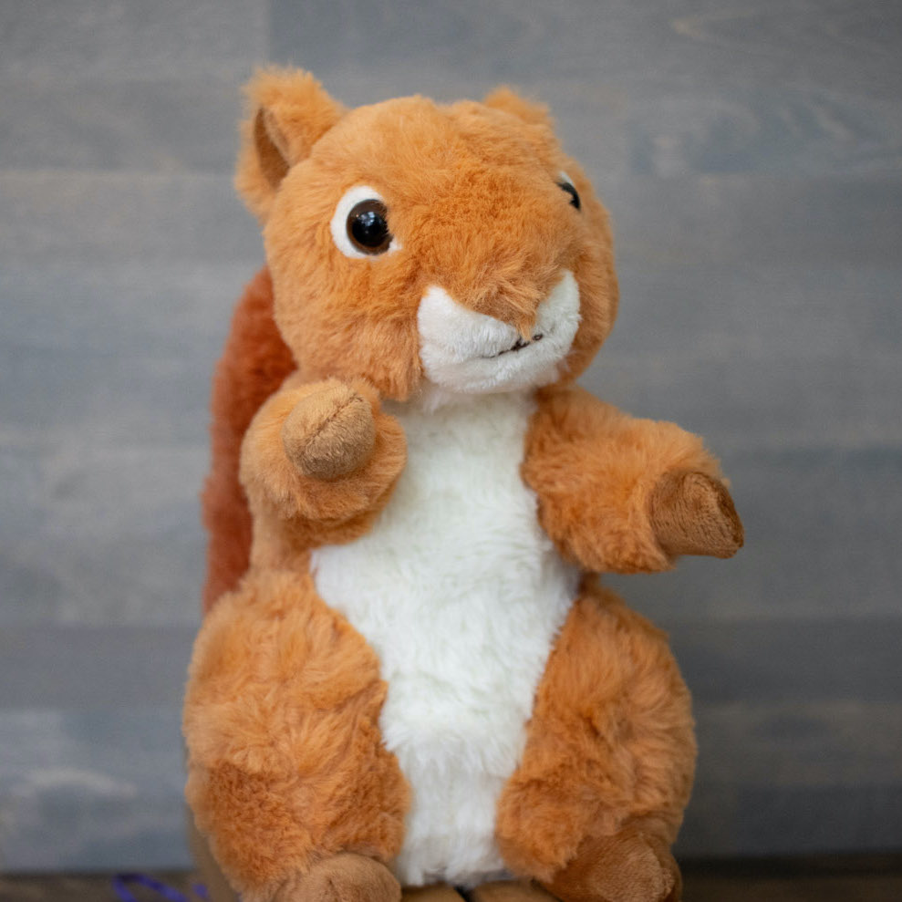 Lavender Stuffed Squirrel, "Scamper", 8" | Lavender Wind - Lavender Wind