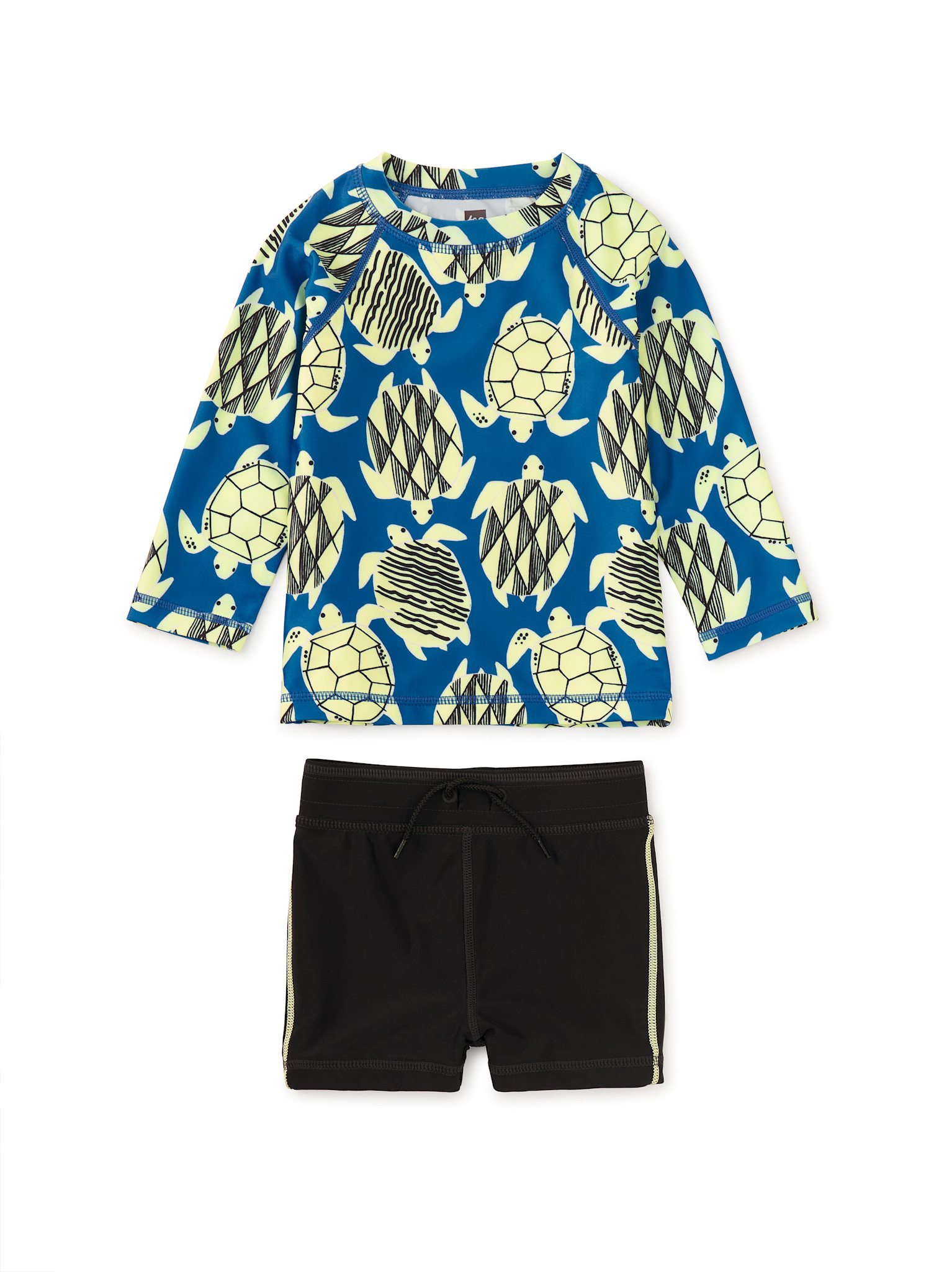 Rash Guard Baby Swim Set - Tiled Turtles - Fiddlesticks