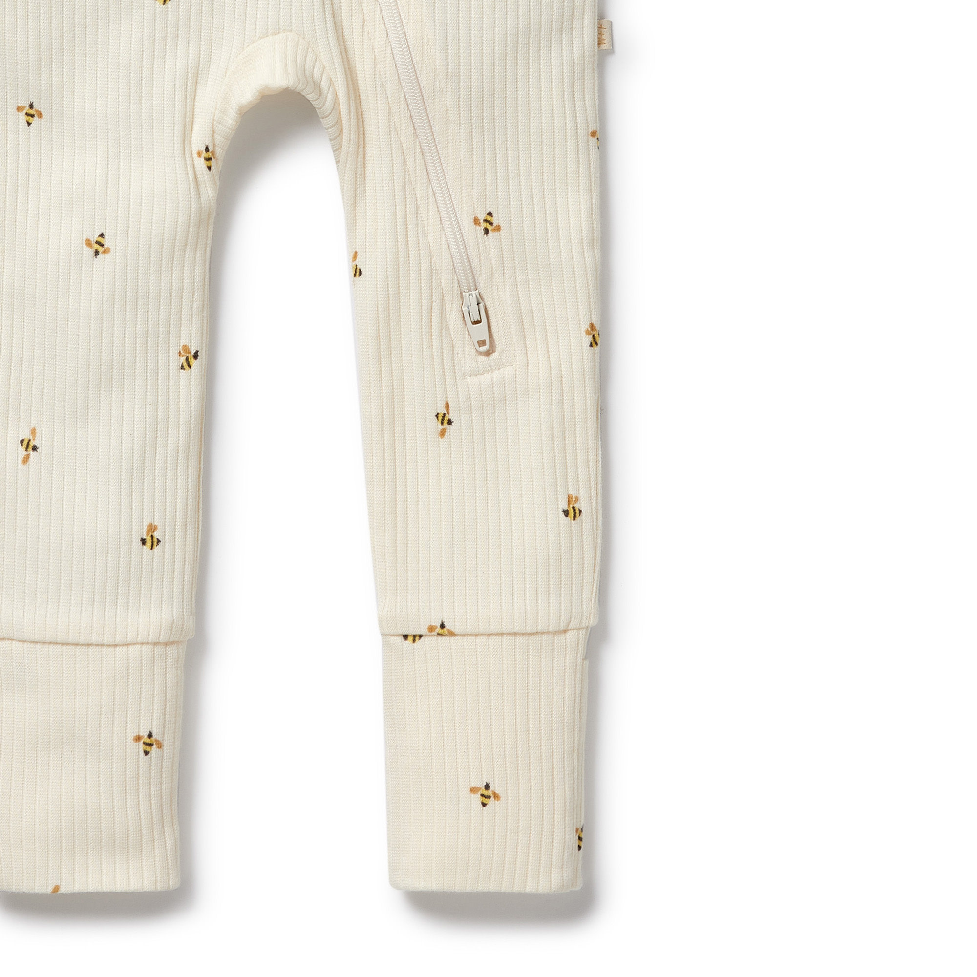 Bee Mine Organic Zipsuit with Feet - Fiddlesticks