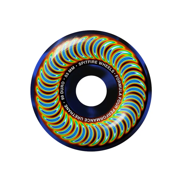 SPITFIRE - F4 99 RADIOACTIVE CLASSIC BIGHEAD BLACK/BLUE SWIRL 53MM ...