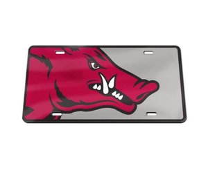 Hog Head License Plate - The Stadium Shoppe On Razorback
