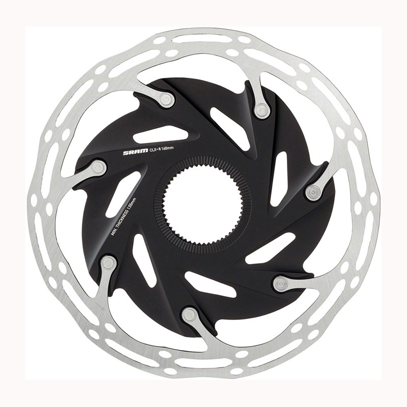 SRAM Centerline XR Disc Brake Rotor Center Lock Silver Black Schwab SRAM Centerline XR Disc Brake Rotor Center Lock Silver Black Schwab