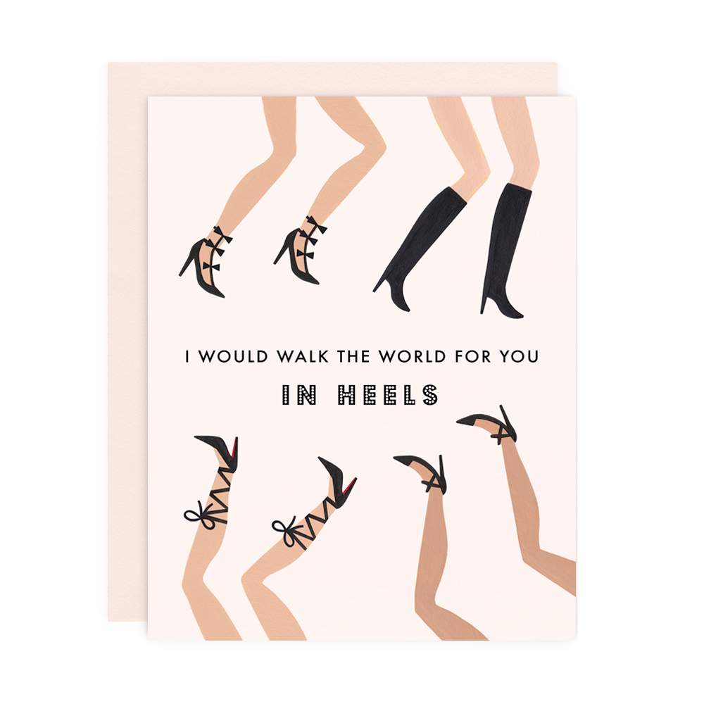 Walk the World Card - ivory & birch