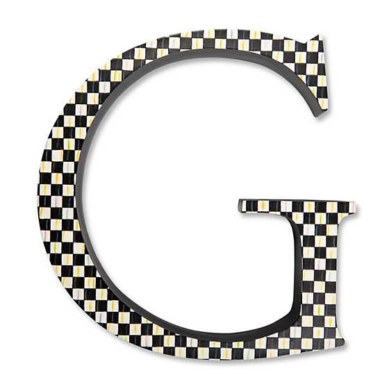 Courtly Check Letter - G - ivory & birch