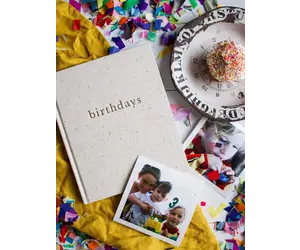 Birthdays/Birthday Memory Book - ivory & birch