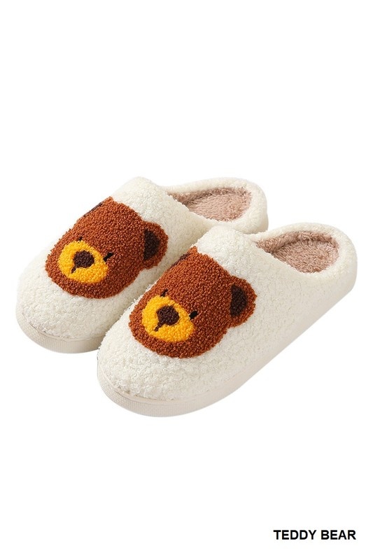 Plush Cozy Slippers - ivory & birch