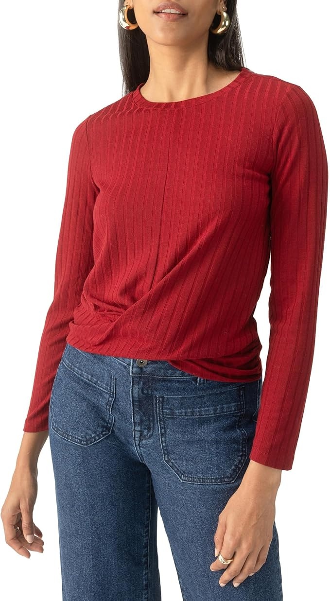 The IT Girl Top Garnet - ivory & birch