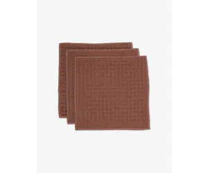 Dusty Rose Waffle Washcloth Set - ivory & birch