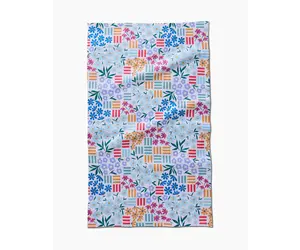 Floral Garden Tea Towel - ivory & birch