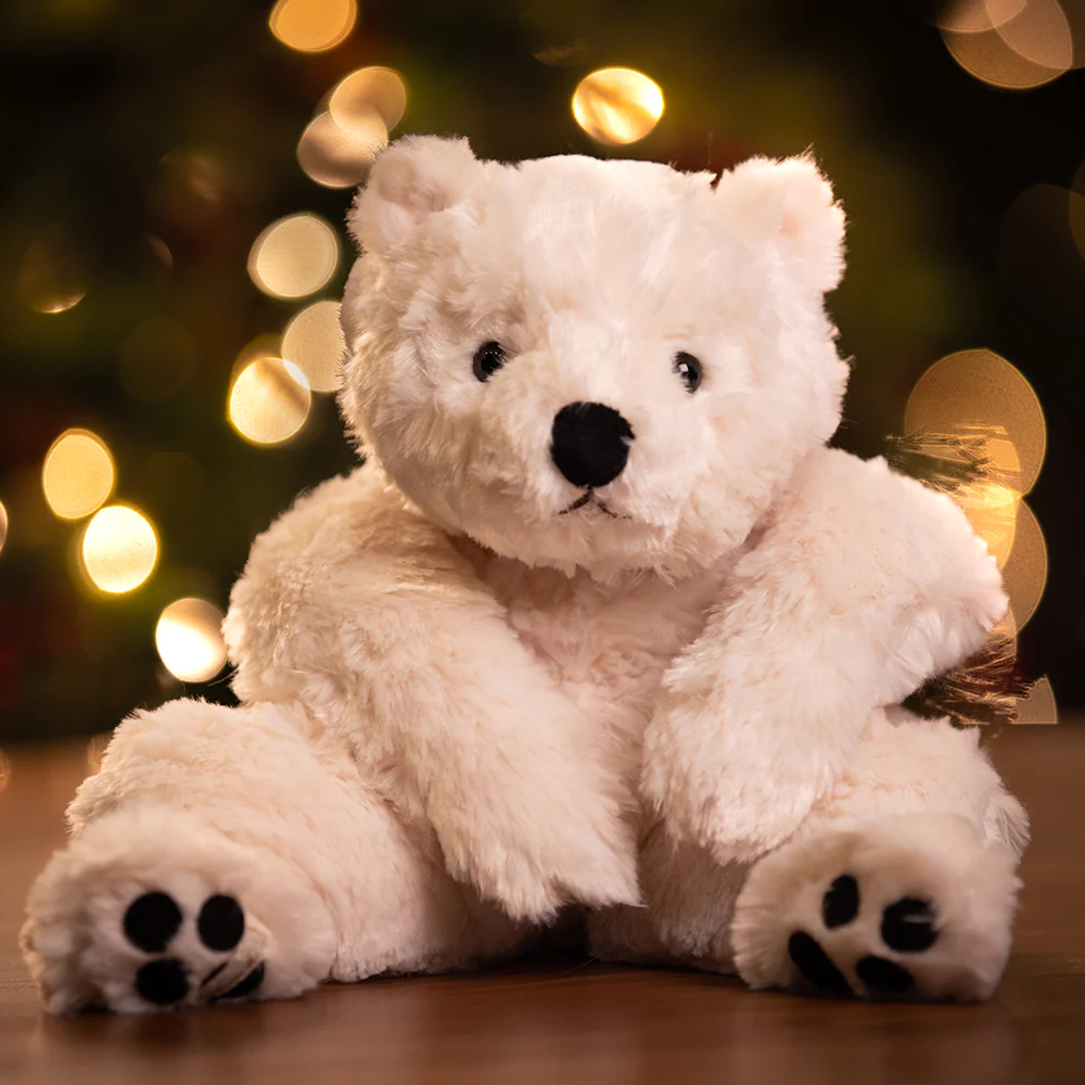 Antonio Baby Polar Bear - ivory & birch