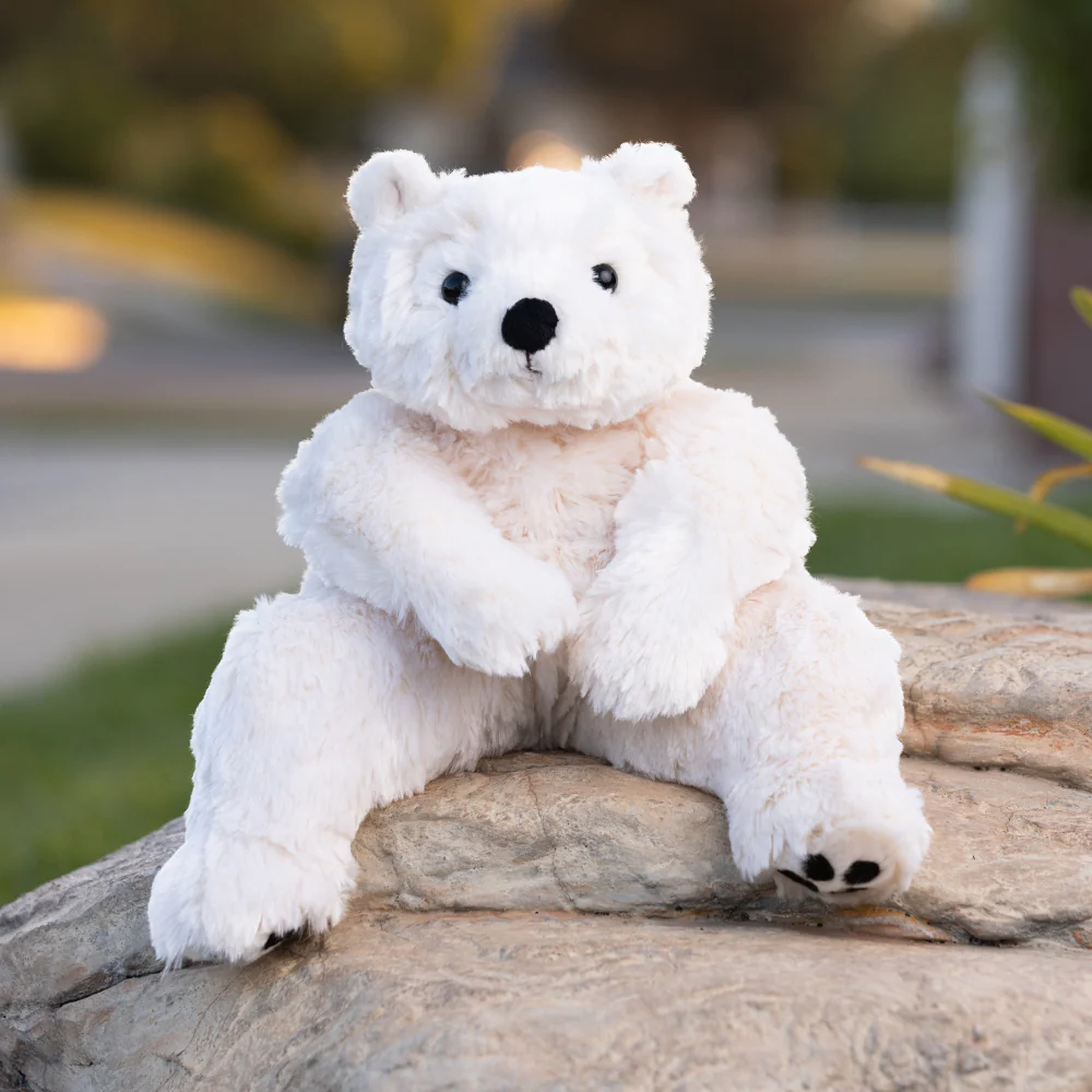 Antonio Baby Polar Bear - ivory & birch