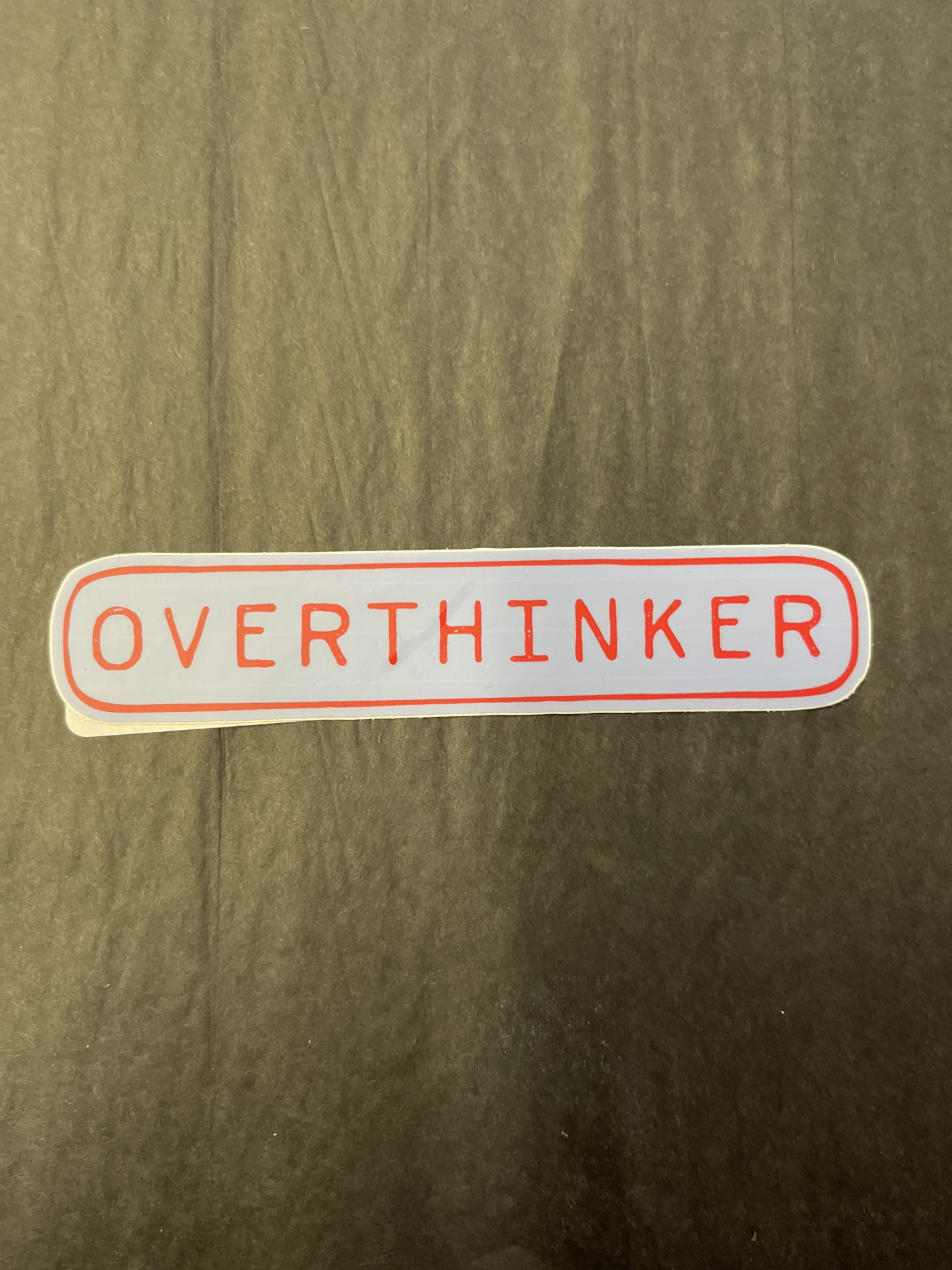 Overthinker Sticker Stickers Stickers, Labels & Tags etna.com.pe