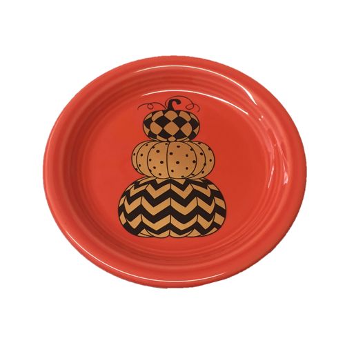 Appetizer Plate Halloween Geo Pumpkin - Canton Dish Barn