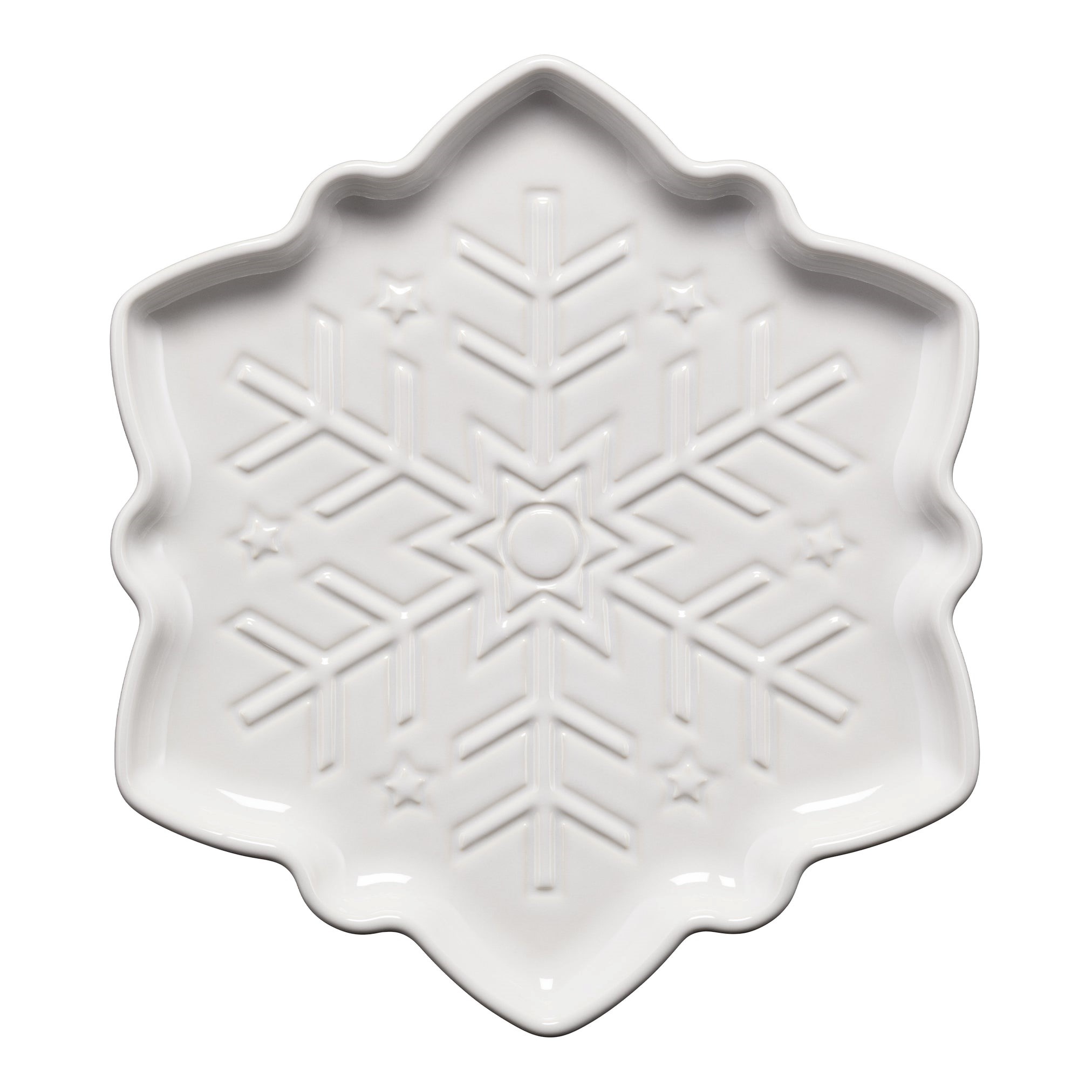 Snowflake Shaped Plate White - Canton Dish Barn