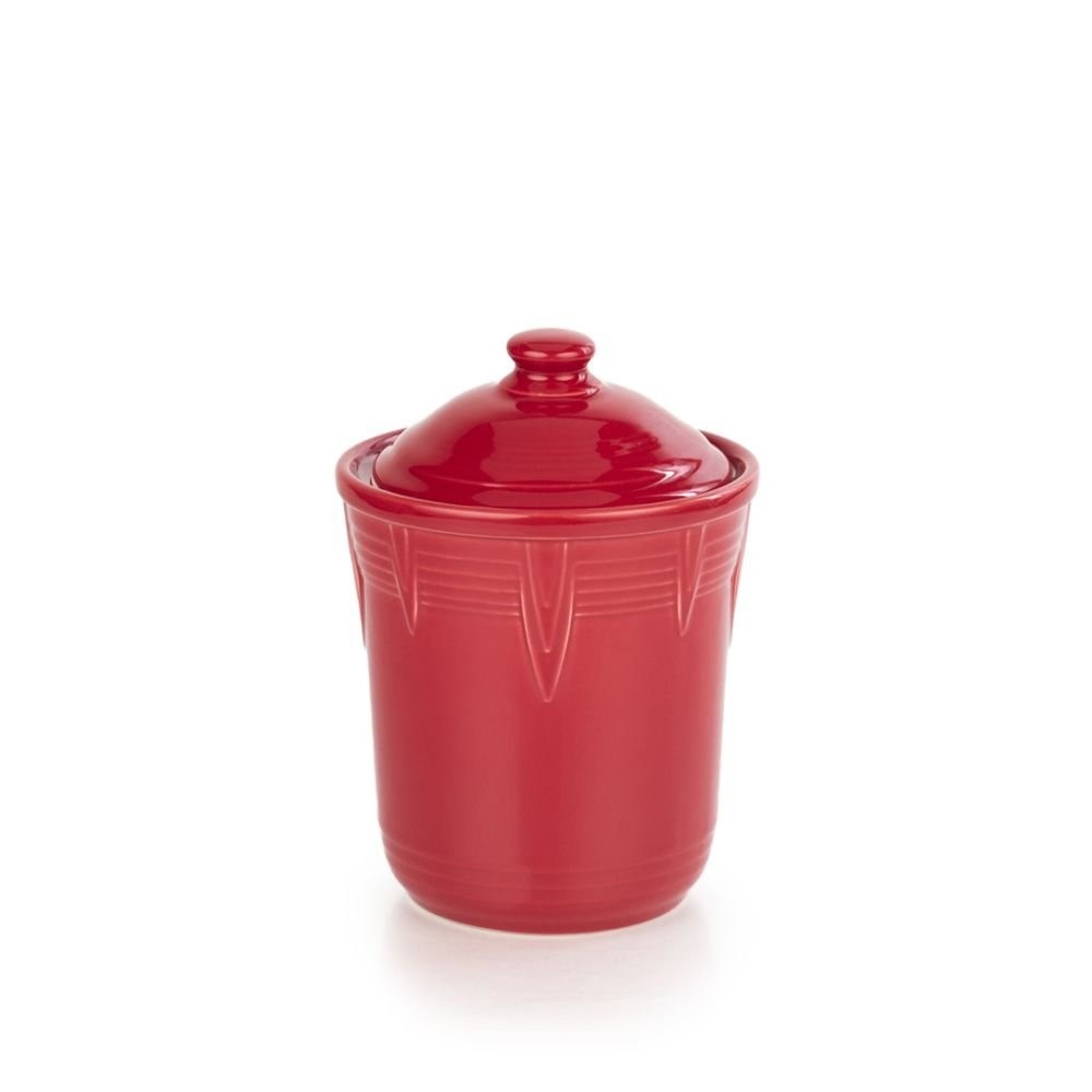 Small Canister Chevron Scarlet - Canton Dish Barn