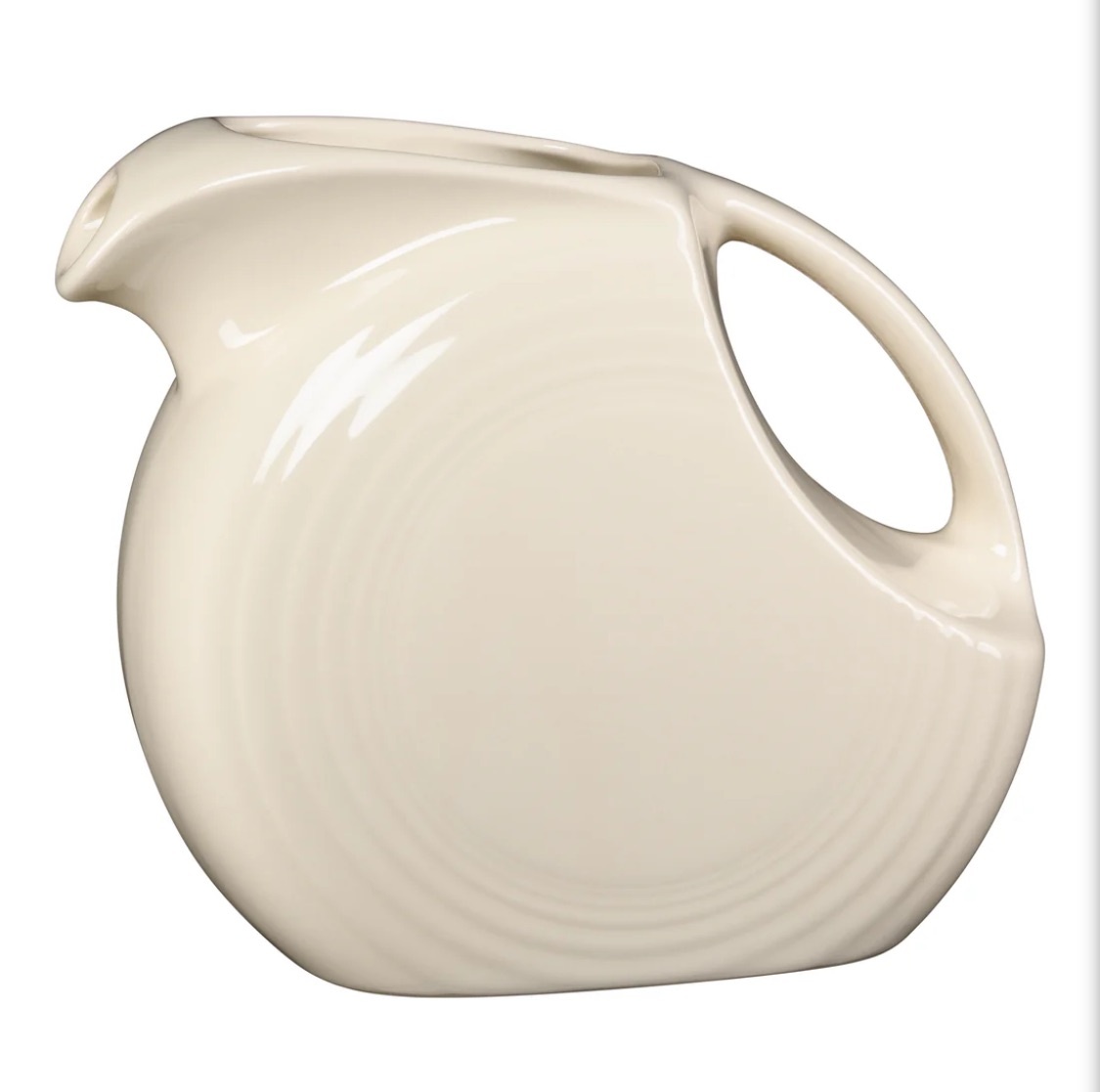 Large Disc Pitcher 67 1/4 oz Linen - Canton Dish Barn
