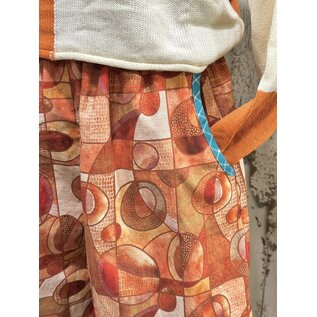 JESSE WIDE CROP PANT- PUMPKIN GEO - Kamala Boutique