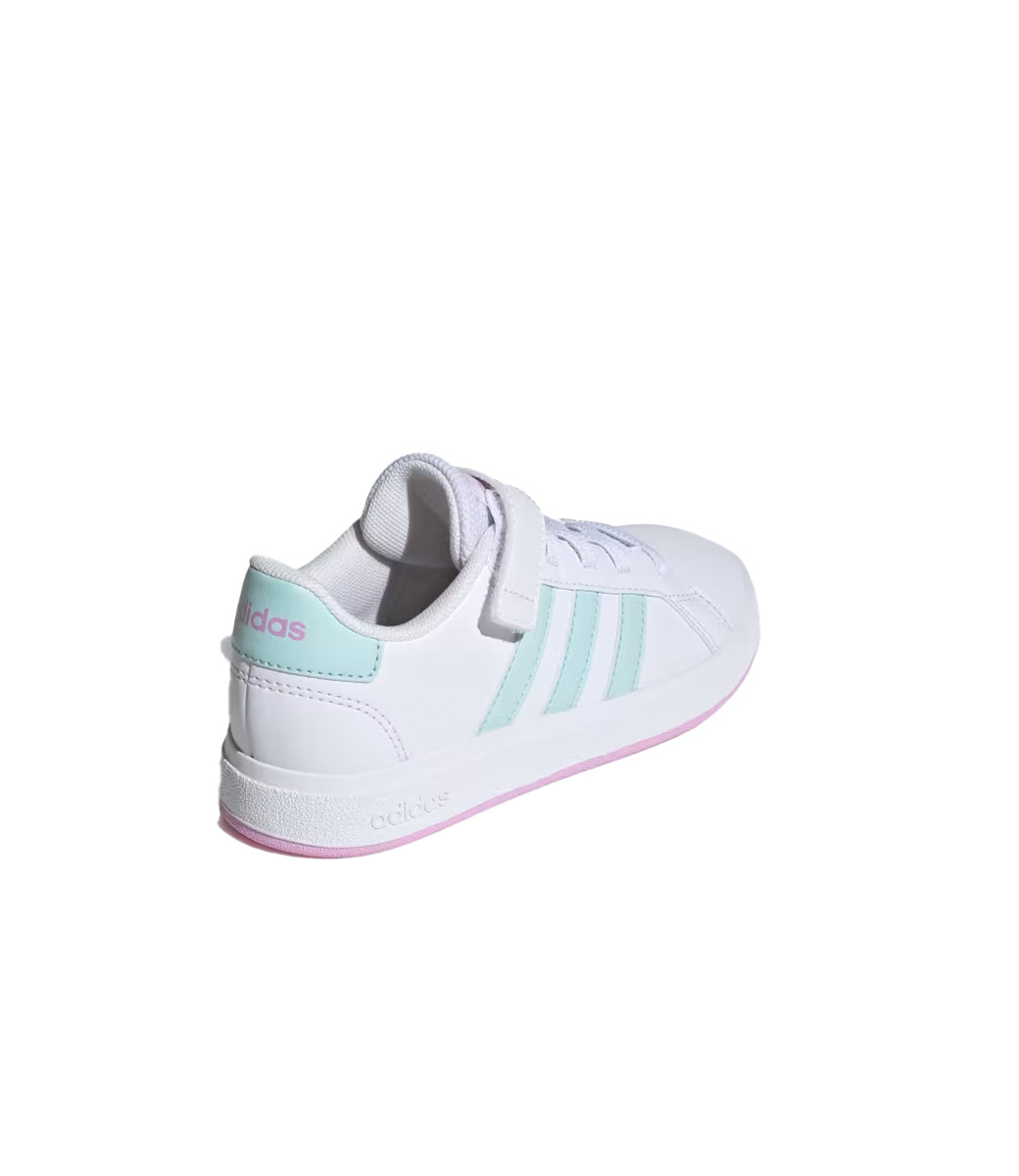 Adidas Grand Court 2.0 EL K Cloud White/Semi Flash Aqua / Bliss Lilac ...
