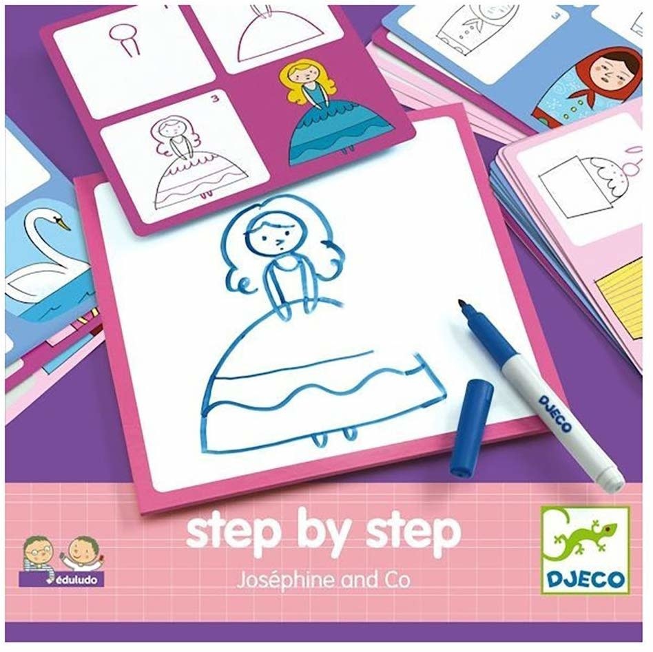 Djeco Drawing Step by Step Josephine - Minds Alive! Toys Crafts Books