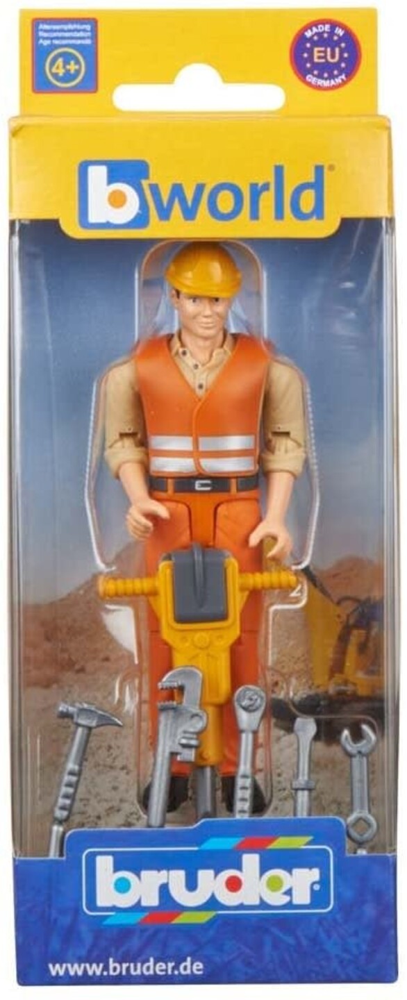 Bruder Figure Construction Worker - Minds Alive! Toys Crafts Books