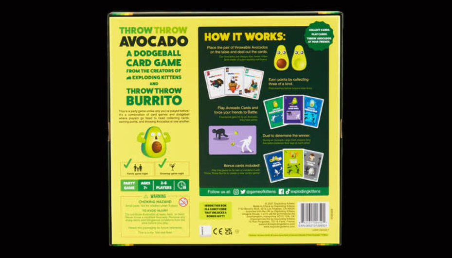 Throw Throw Avocado Game - Minds Alive! Toys Crafts Books