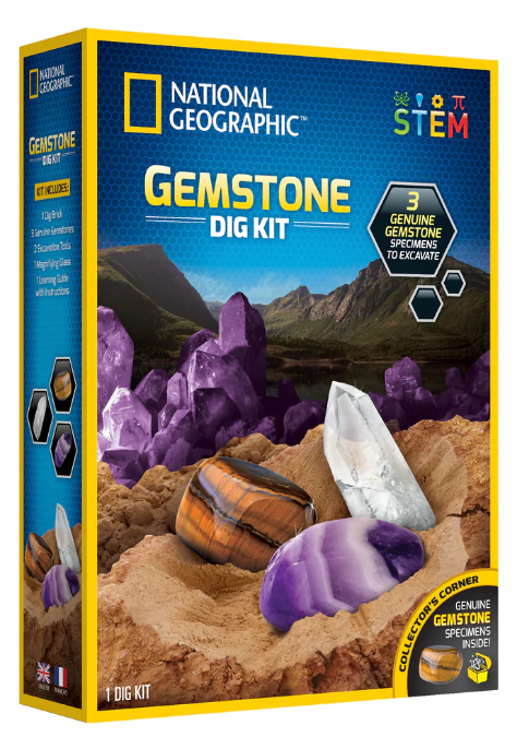 National Geographic Gemstone Dig Kit - Minds Alive! Toys Crafts Books
